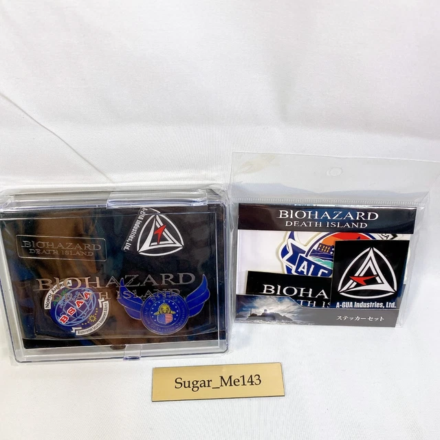 BIOHAZARD RESIDENT EVIL Death Island Pin Metal Badge Sticker Set New ...