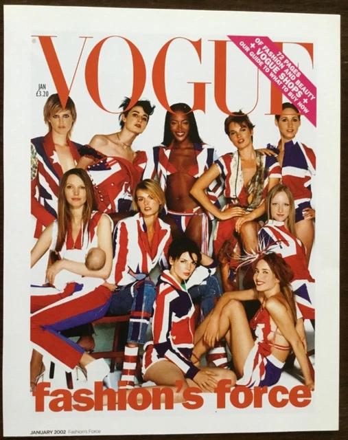 2002 TOP BRITISH MODELS IN 🇬🇧 ON VOGUE COVER PAGE/POSTER Approx Size ...