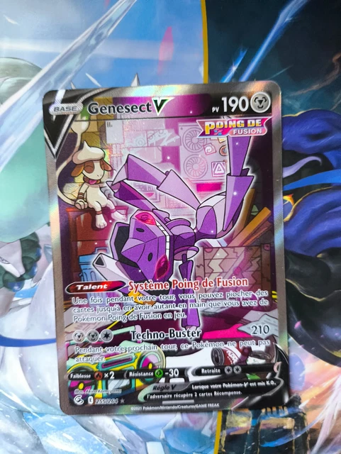 CARTEPOKÉMON GENESECT V 255/264 Ultra Rare Full Art Brillante VF Poing ...