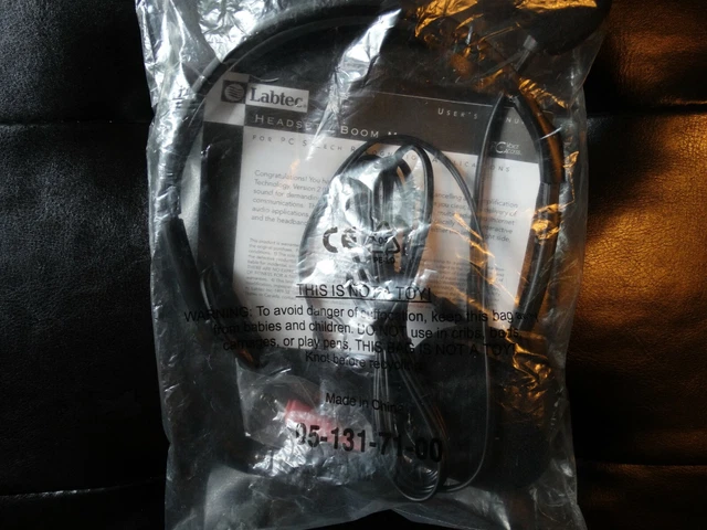 LABTEC HEADSET/BOOM MIC LVA-8420 For PC Speech Recognition Version 2 ...