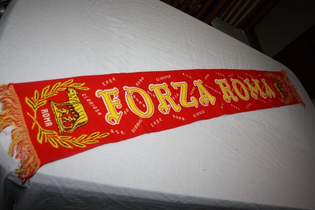 BUFANDA FUTBOL ANTIGUA Del Equipo Italiano As Roma Forza Roma EUR 22,95 ...