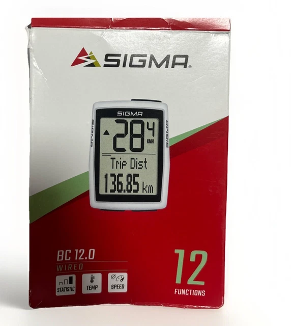 SIGMA SPORT COMPUTER BC 12.0 kabelgebunden Bike Fahrrad Computer großen ...