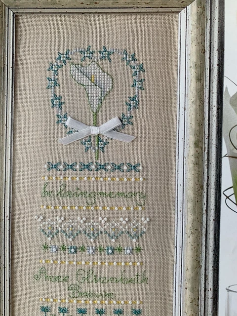 IN LOVING MEMORY! Sympathy Sampler Cross stitch Design Chart £1.99 ...