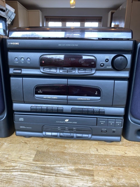 SAMSUNG SCM-7450 STEREO System & Turn Table Vintage 1980's Hi-fi Unit ...