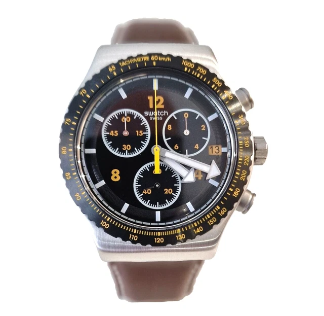 OROLOGIO CHRONO SWATCH Uomo CANYON CHASER YVS530 cronografo data sfere ...
