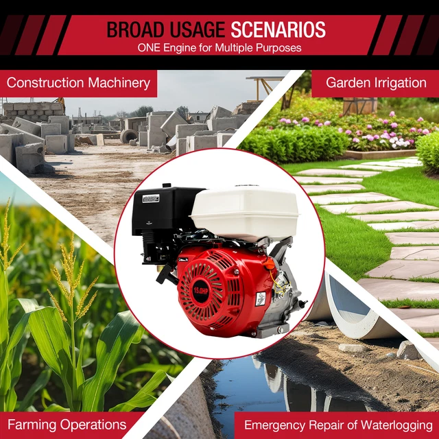 190F BENZINMOTOR 15 PS Standmotor Kartmotor Industriemotor 4-Takt Motor 420CC EUR 261,25 ...