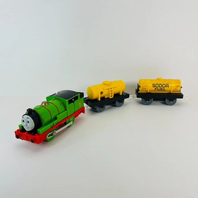 THOMAS & FRIENDS TrackMaster Percy Motorized Train Engine Two Fuel Tank ...