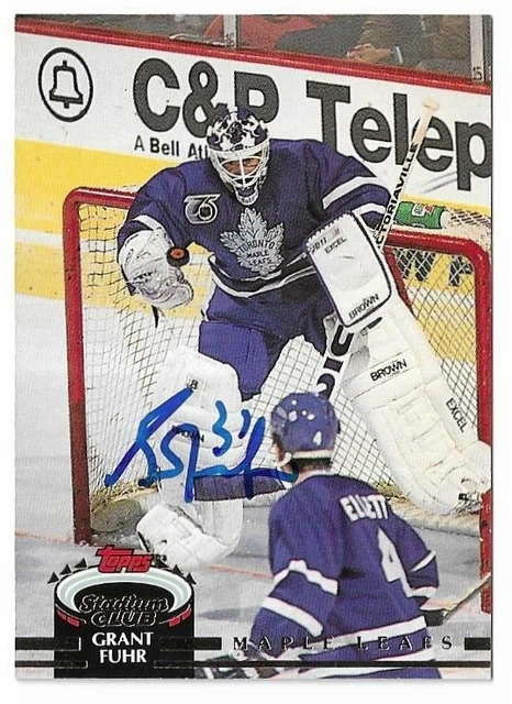 CARTE DE HOCKEY GRANT FUHR dédicacée signée 1992-93 TSC #412 Toronto Maple Leafs EUR 16,58 ...