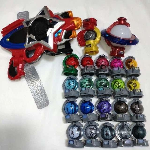 COFFRET POWER RANGERS Uchu Sentai Kyuranger DX Morpher 3p Kyutama 20p ...