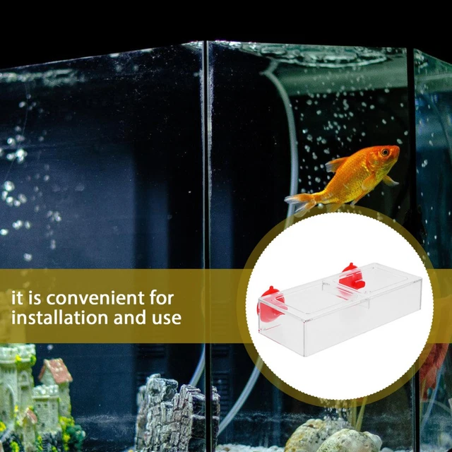 BETTA FISH TANK Accessories Aquarium Feeder Bottom Automatic for Bowl ...