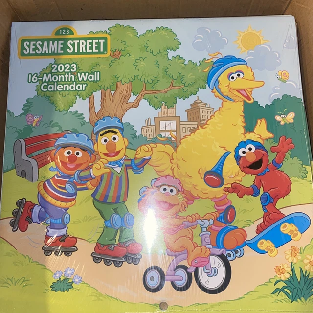 SESAME STREET 2023 16 month wall calendar E £7.88 - PicClick UK