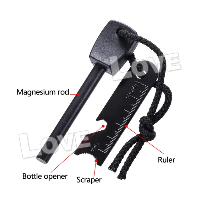 1/2X MAGNESIUM FLINT Rod Stone Fire Starter Lighter Emergency Survival ...