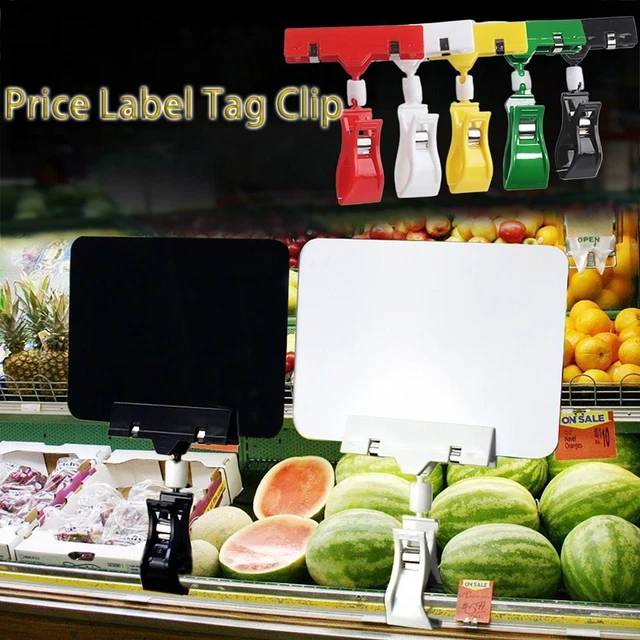 LARGE OPENING SHELF Clamp Food Label Holder Bakery Supermarket ...
