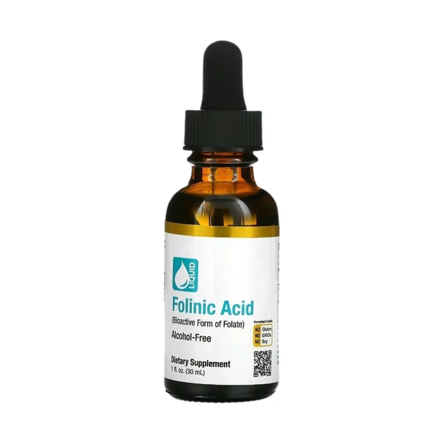 FOLINIC ACID LEUCOVORIN California Gold Nutrition Alcohol Free 30ml ...