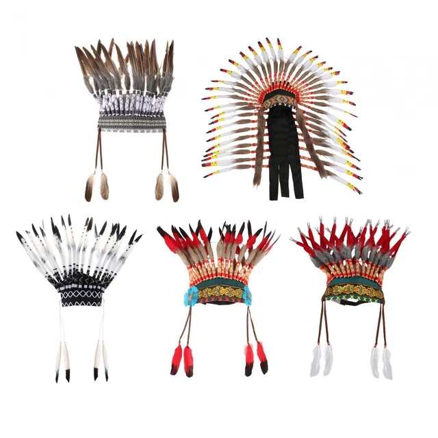 INDIAN HEADDRESS INDIAN Hat Headpiece Headwear Native American Inspired ...
