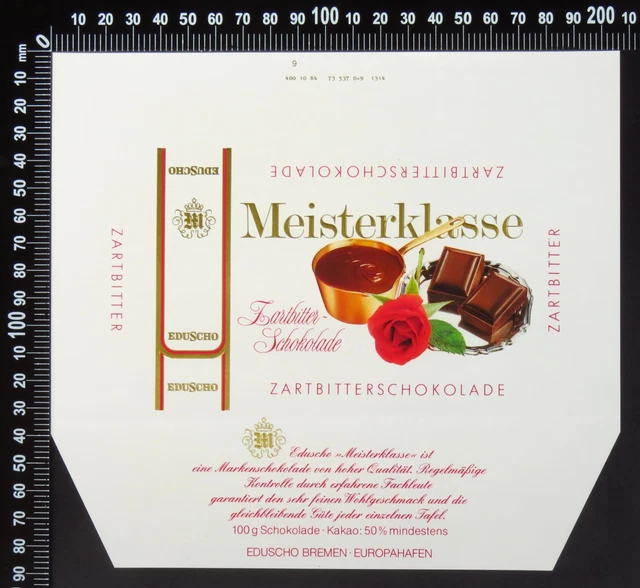 3 ORIGINAL VINTAGE Eduscho (Germany) 100g Meisterklasse Chocolate ...