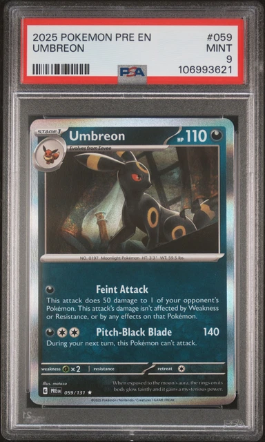 2025 POKEMON PRE En-Prismatic Evolutions #059 Umbreon Psa 9 £45.49 - PicClick UK