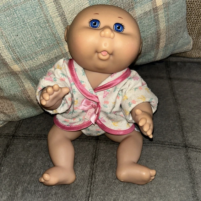 MATTEL CABBAGE PATCH Kids Vinyl Hard Body Bald Baby blue eyes 1991 ...