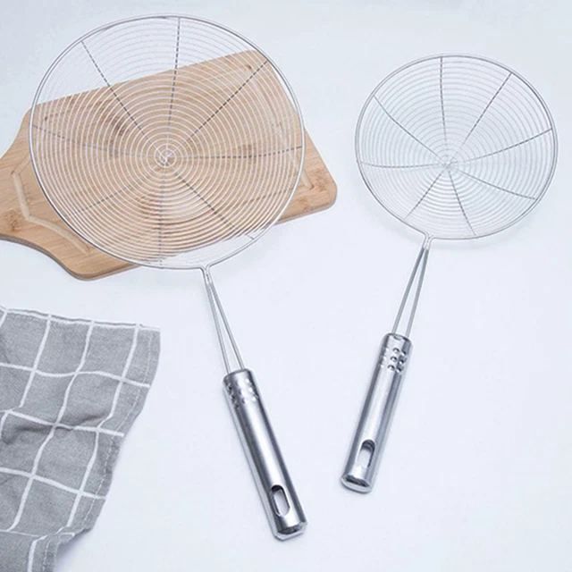 STEEL SPIDER MESH Net Strainer Wire Skimmer Spoon Filter Ladle Kitchen ...