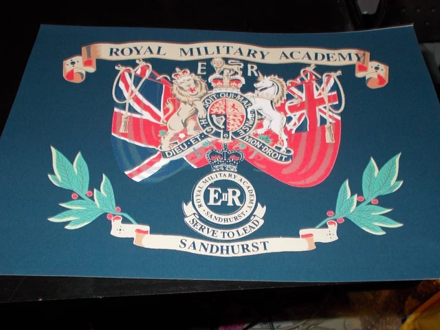 THE ROYAL MILITARY Academy Sandhurst Honours A4 Print On Canvas Effect ...
