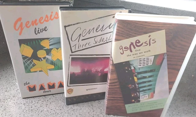 GENESIS PHIL COLLINS Vintage Set Of 3 VHS Concert Tapes, GENESIS live 3 ...