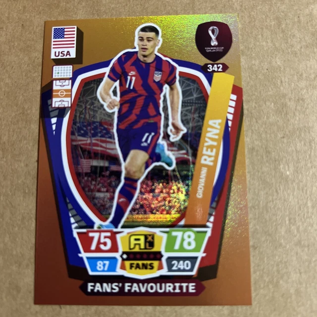 FIFA WORLD CUP qatar 2022 Giovanni Reyna FANS’ Favourite card # 342 new ...