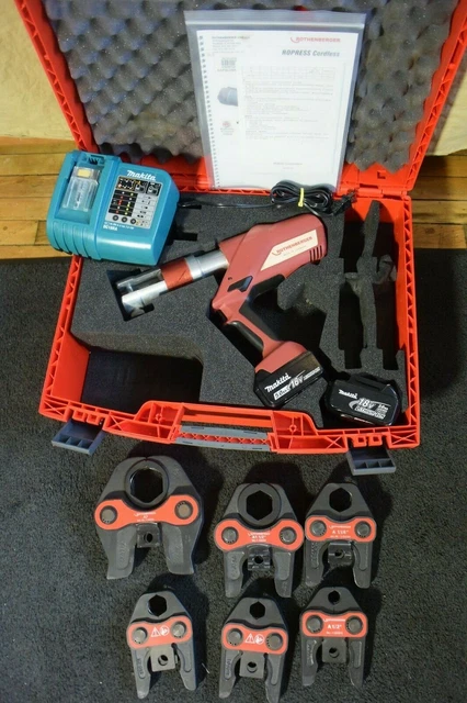 ROTHENBERGER MODEL 16101 Crimper with 6 Jaws CLEAN!!!! Ridgid Propress ...
