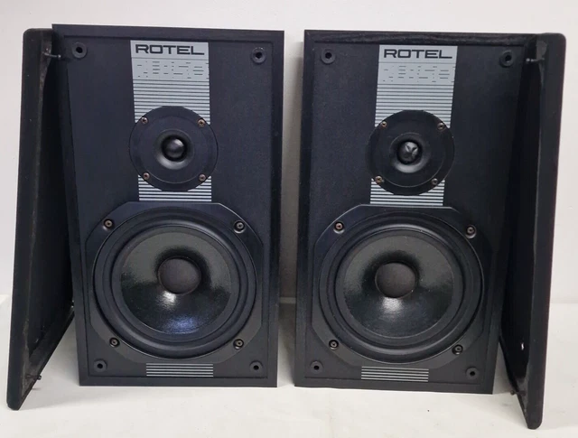 VINTAGE ROTEL RL850 Speakers 80hms Made in England Tested & Working £44 ...