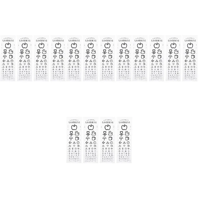 16 PCS CHILDREN 'S Vision Test Mha Poster Eye Chart Visual Acuity Grid ...