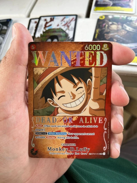 ONE PIECE CARD game monkey.d.luffy sp st01-012 eng WANTED ALTERNATE (AA ...