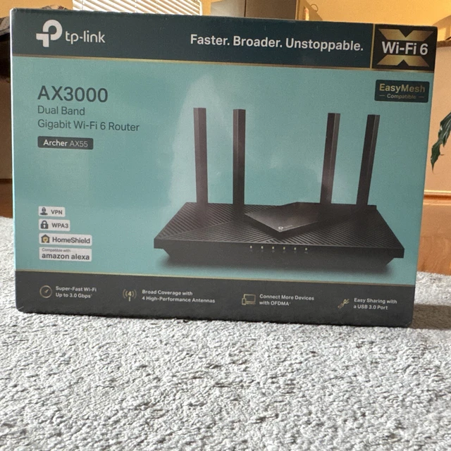 TP-LINK AX3000 DUAL Band Gigabit Wi-Fi 6 Router Sealed Archer AX55 $70. ...