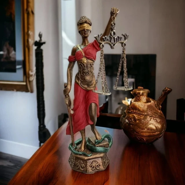 GODDESS OF JUSTICE, Themis Lady Justice Statue, Sculpture Figure 27 cm ...