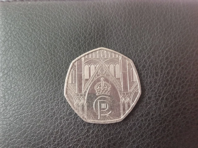 2023 50P COIN KING CHARLES Ill CORONATION UNCROWNED HEAD RARE BUNC £550 ...