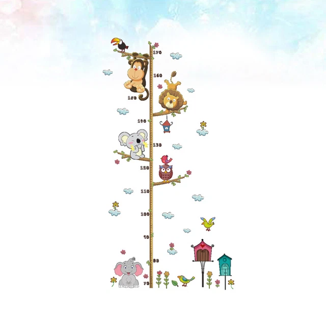 TABELLA ALTEZZA BAMBINI cartone animato grafico altezza ragazza adesivi ...