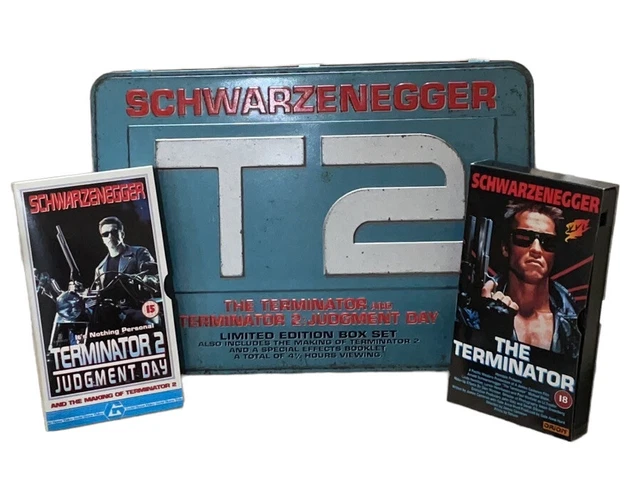TERMINATOR 2-JUDGMENT DAY VHS Limited Edition Boxset in Tin Box Rare Collectable £14.99 ...