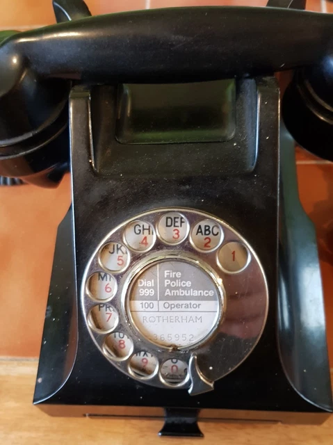 VINTAGE BAKELITE TELEPHONE Black 332L c1940/50's Un-tested. £42.30 ...