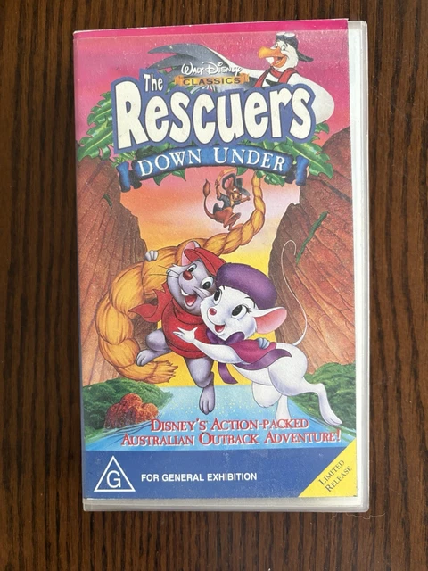 THE RESCUERS DOWN Under VHS Movie Tape Walt Disney Classics Rated G VGC ...
