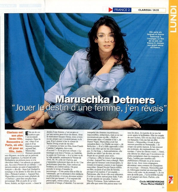 COUPURE DE PRESSE Clipping 1998 Maruschka Detmers (1 page1/3) EUR 5,00 ...