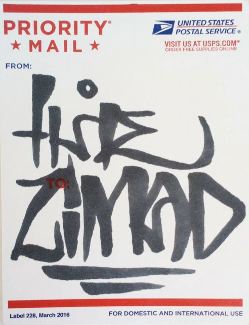ZIMAD GRAFFITI STICKER USPS 14x11cm Street Art SEEN/QUIK/PHASE2/BLADE ...