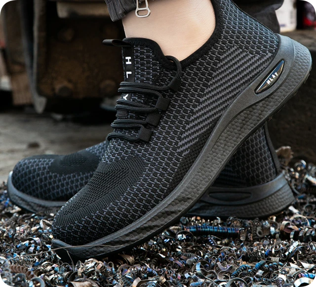 COMPOSITE PLASTIC TOE Cap Work Trainer Shoes Lightweight Mens Women ...