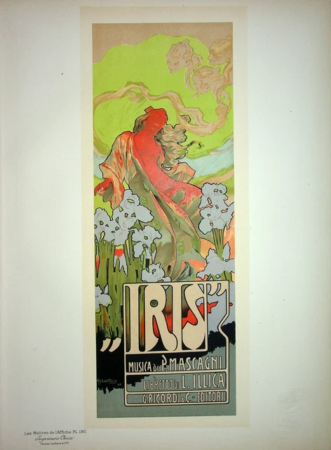 HOHENSTEIN: IRIS, OPERA-COMICA, LITHOGRAFIA Originale Firmata, 1899 EUR ...