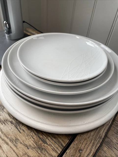 JAMIE OLIVER ROYAL worcester white on white Plates Bundle. Pukka. Side ...