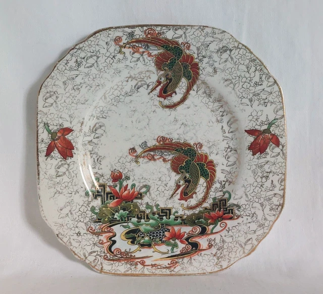 ART DECO THOMAS Forester Phoenix Ware Hainan Side Plate In White & Gold ...