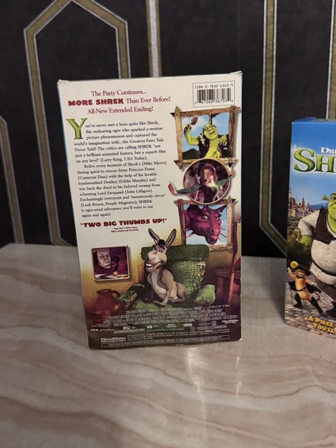 SHREK 1 & 2 VHS Bundle - Shrek 1 Big Box Edition, DreamWorks (2002 ...