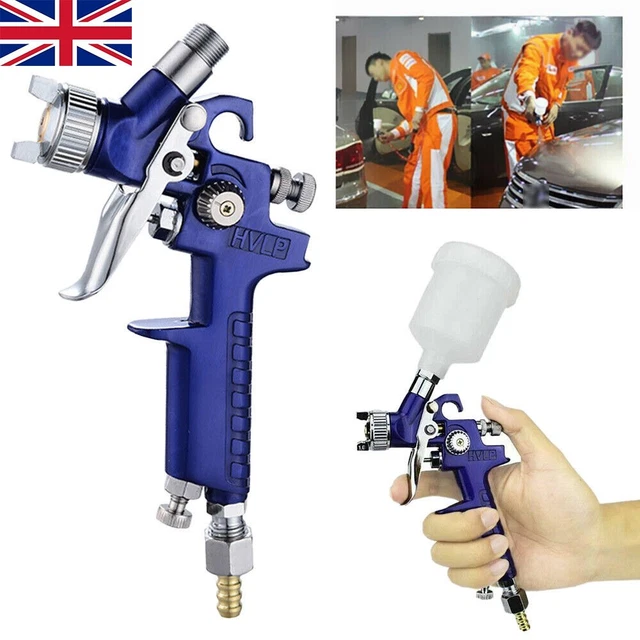 HVLP MINI GRAVITY Feed Air Spray Paint Gun 1.0 mm Nozzle Auto Car Paint ...