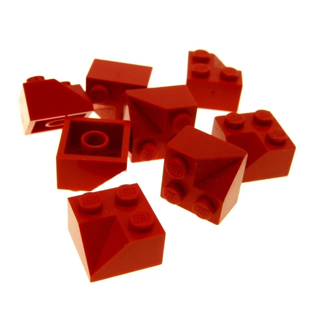 8X LEGO TEJAS 45° 2x2 Rojo Rau Doppelkonkav Ladrillo Oblícua 4200489 ...