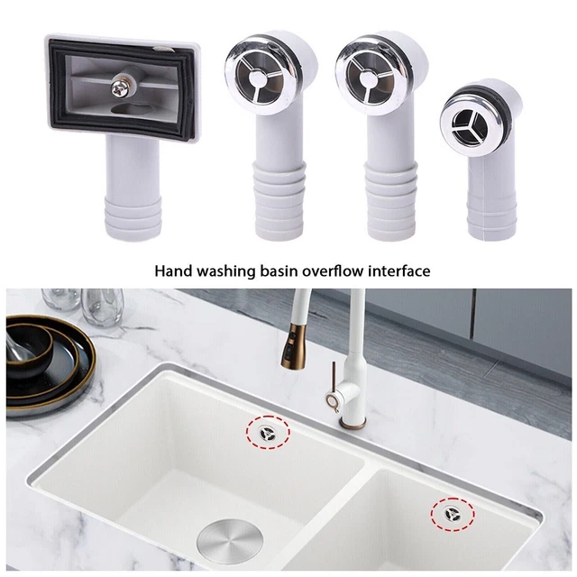 OVERFLOW HEAD OVERFLOW Hole Basin Overflow Hole Drainage Waste Fitting ...