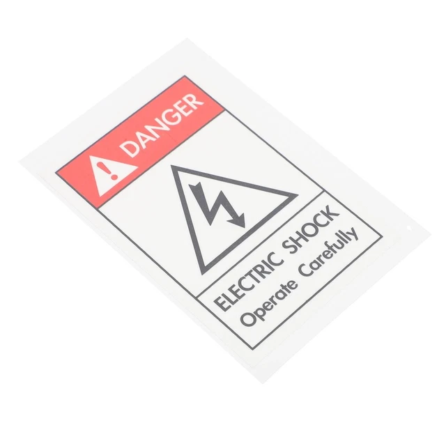 SIGNALS ELECTRIC SHOCK Warning Practical Shocks Equipment Sticker ...