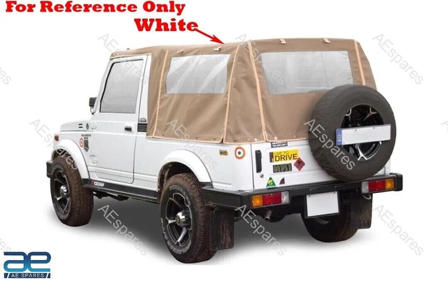 FLAT SOFT TOP White For Suzuki Samurai Wide Openable Window Long Body ...