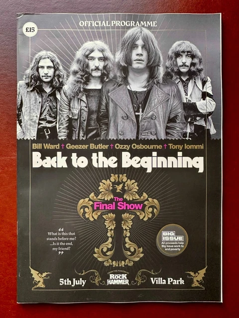 OZZY OSBOURNE / Black Sabbath Last Gig Collector's Programme (Slightly ...